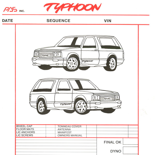 Syclone/Typhoon Build Sheets – SportmachinesStore